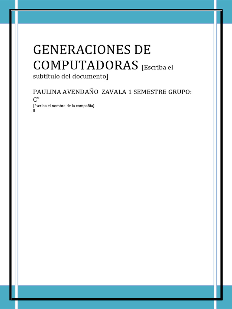 Generaciones de Computadoras | PDF | Circuito integrado | Microprocesador