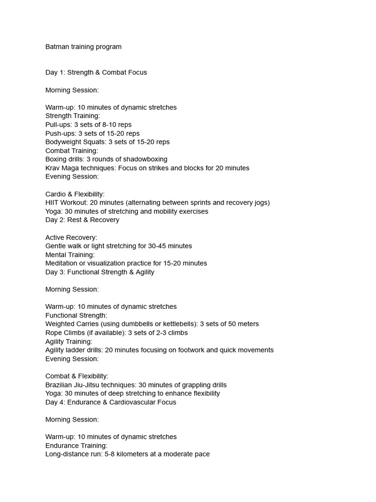 Batman Workout | PDF