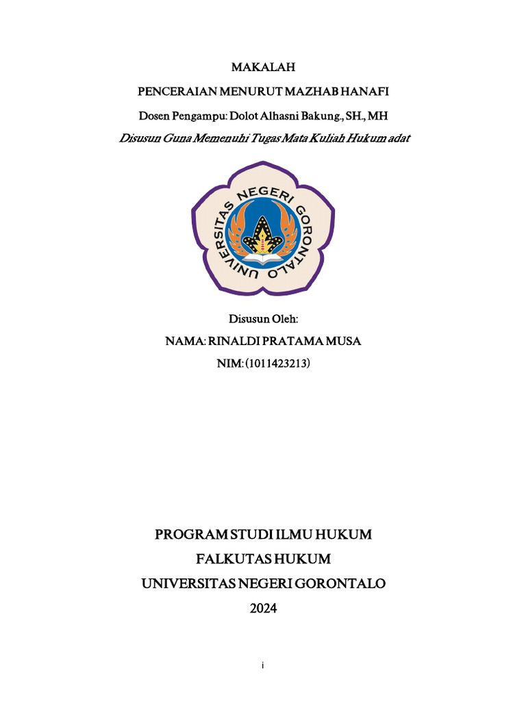 Rinaldi X Mazhab Hanafi | PDF