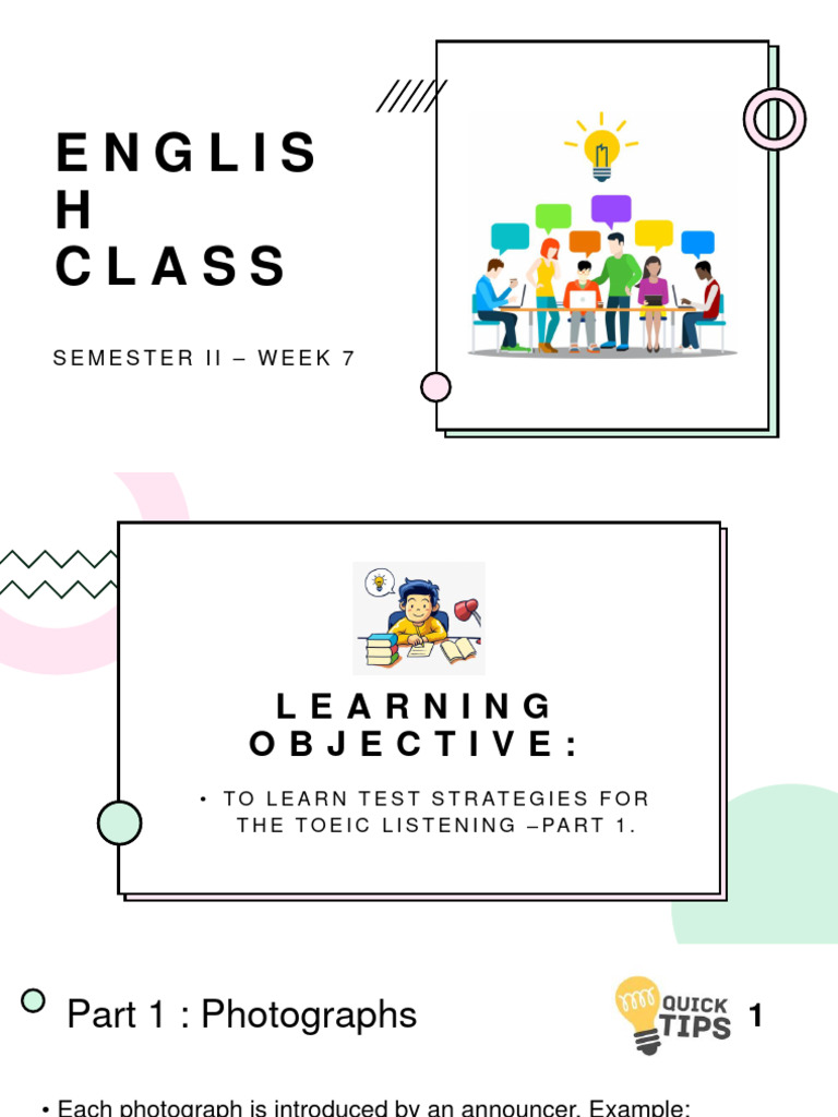 TOEIC Listening Test Tips | PDF | Self-Improvement | Science & Mathematics