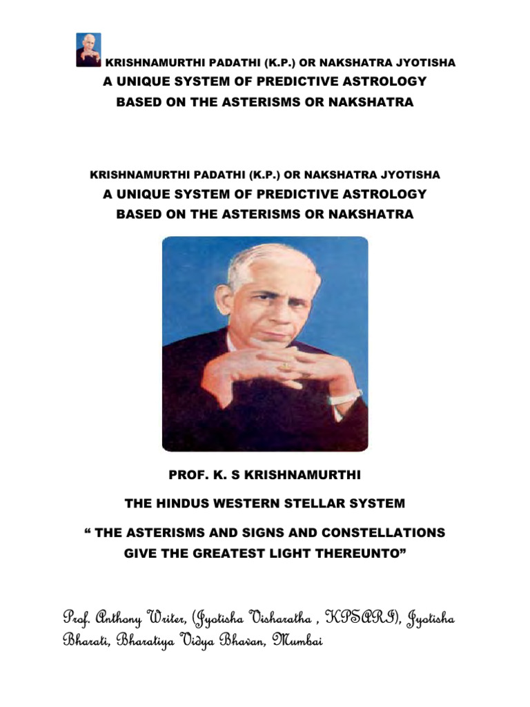 Krishnamurthi Padathi Introduction | PDF | Planets In Astrology | Hindu ...