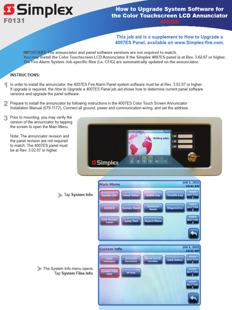 F0131 How To Upgrade LCD Color Annunciator | PDF | Touchscreen | Usb Flash Drive