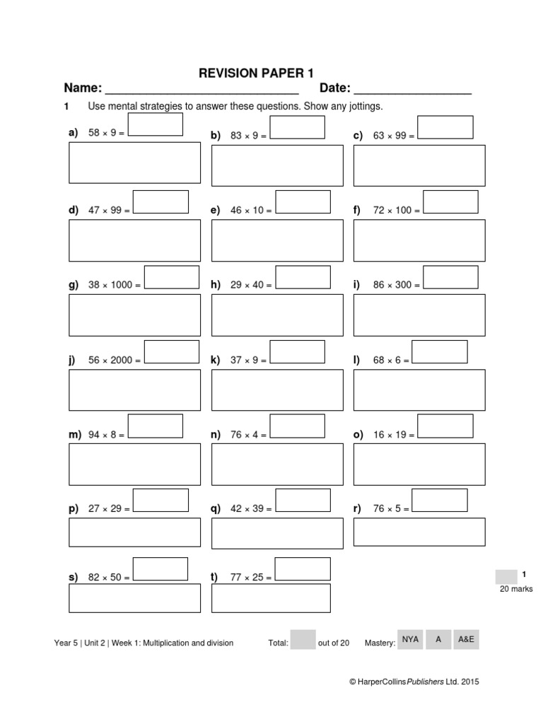 Year 5-Revision Paper 1 | Download Free PDF | Discrete Mathematics | Combinatorics