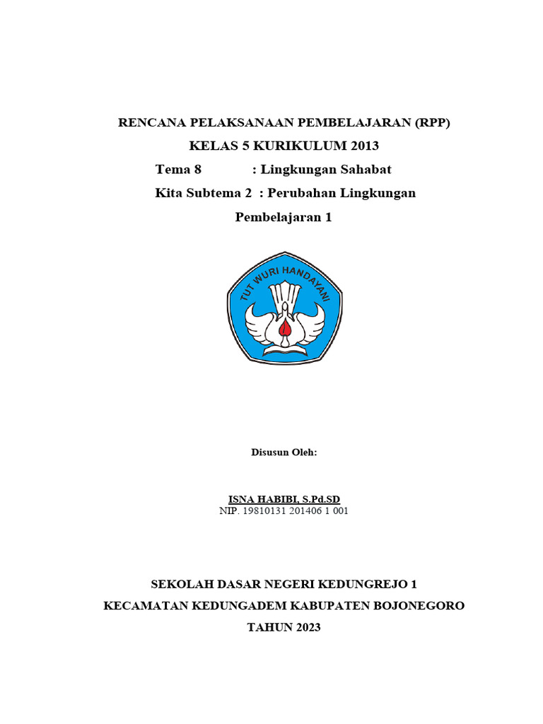 RPP New Tema 8 | PDF