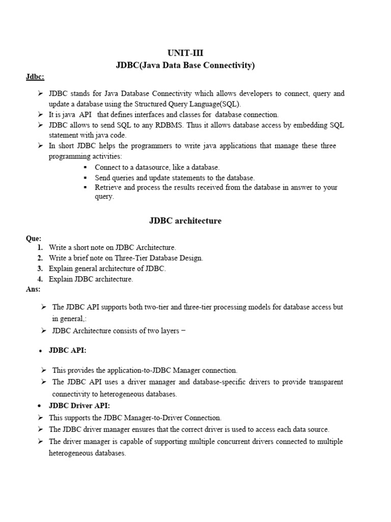UNIT-III Final | PDF | Databases | Software UNIT-III Final | PDF | Databases | Software