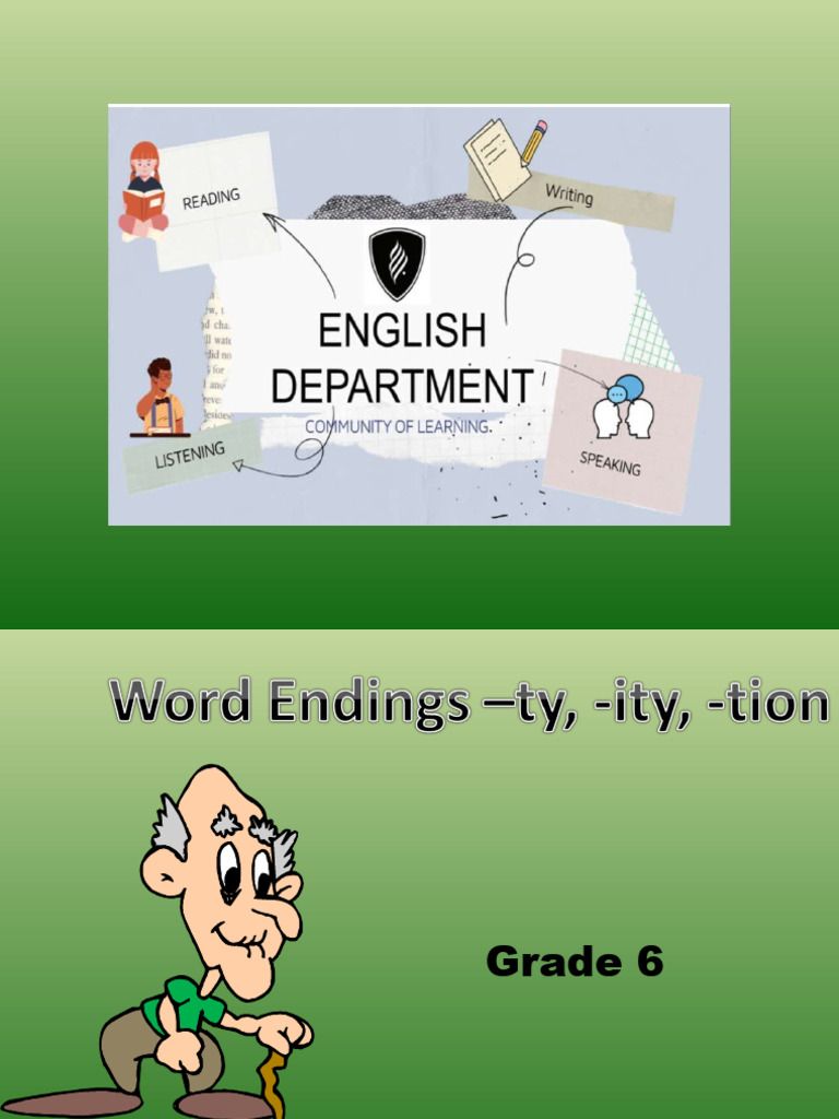 l.16 Word Endings Ty Ity | PDF