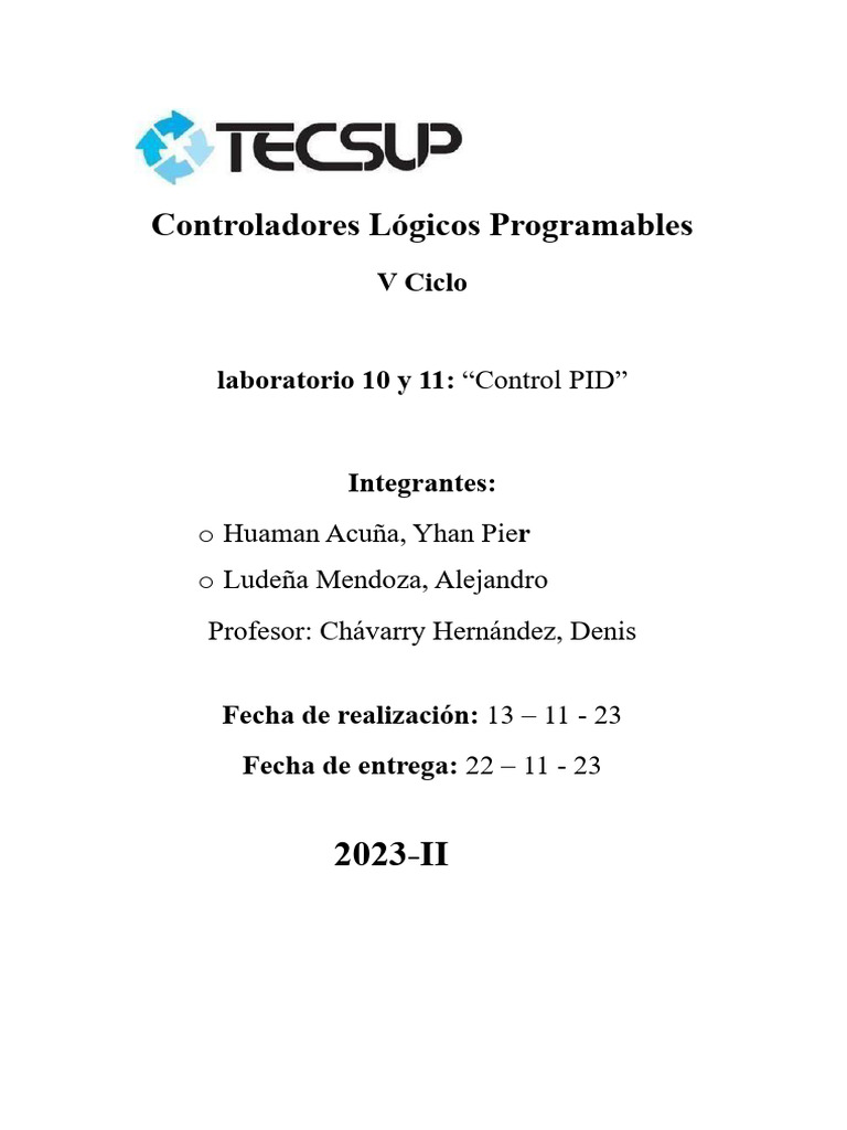 Controladores Lógicos Programables PID | PDF | Controlador lógico programable | Ingeniería ...