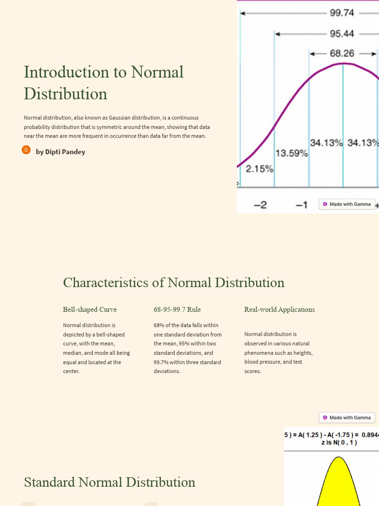 Introduction-to-Normal-Distribution | PDF | Normal Distribution | Standard Deviation