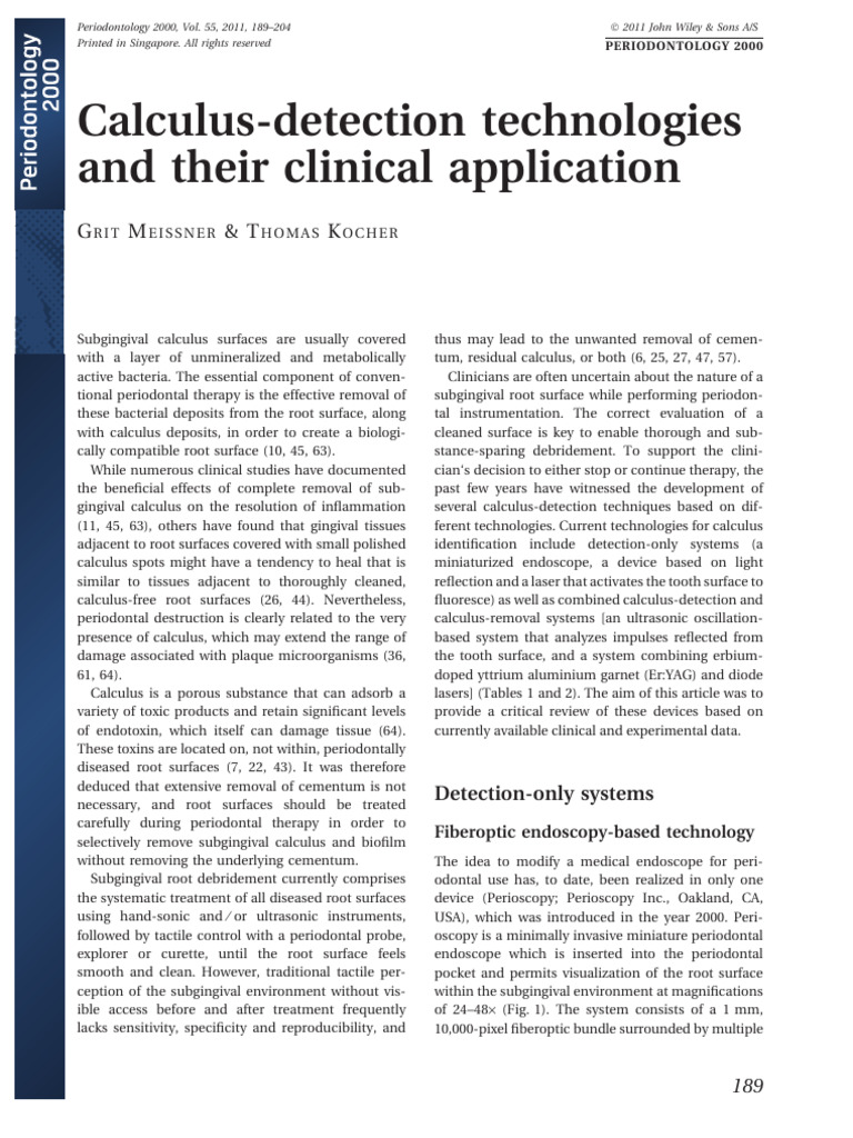 Meissner Et Al-2011-Periodontology 2000 | PDF | Periodontology | Mouth