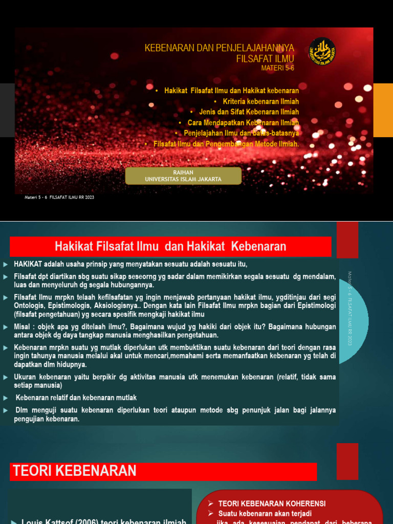 Materi Filsafat Ilmu 5 - 6 2023 | PDF | Filsafat