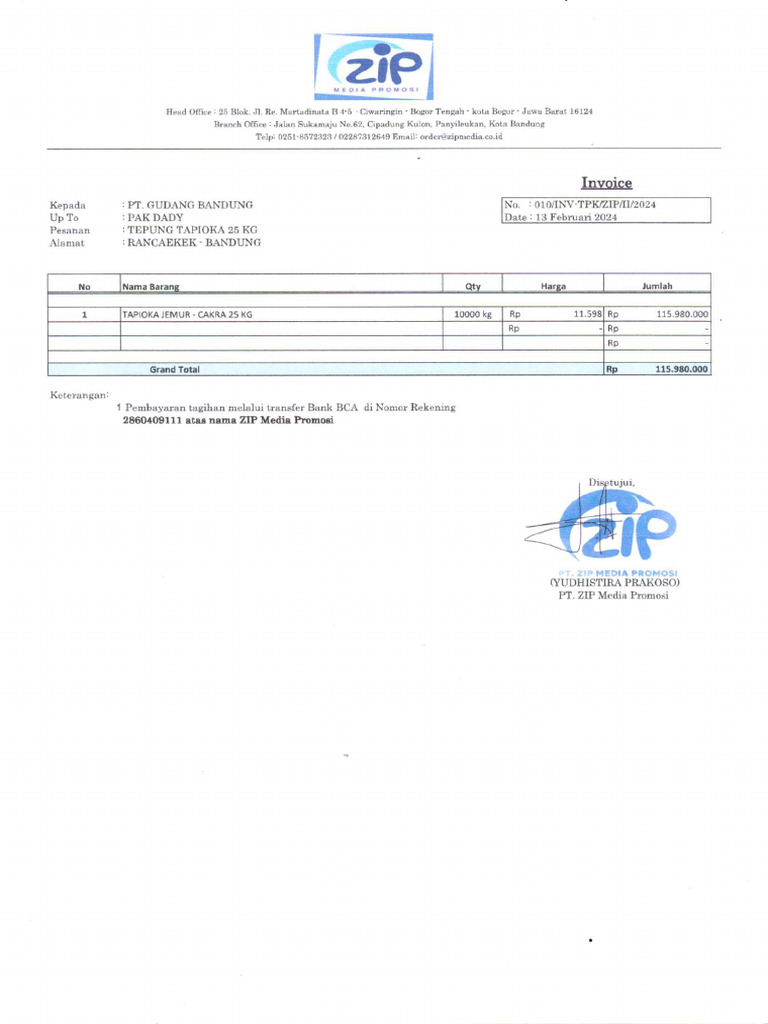 010-Inv-Tpk-Zip-Ii-2024 - GDG BDG | PDF