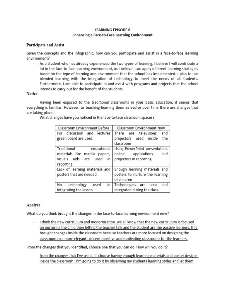 FS2 EP6 Done | PDF | Learning | Classroom