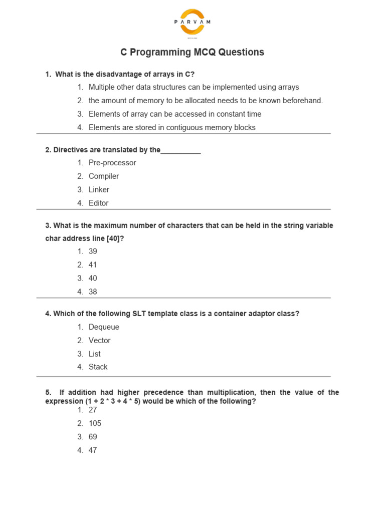 C Questions Pdf Pointer Computer Programming Computer Programming