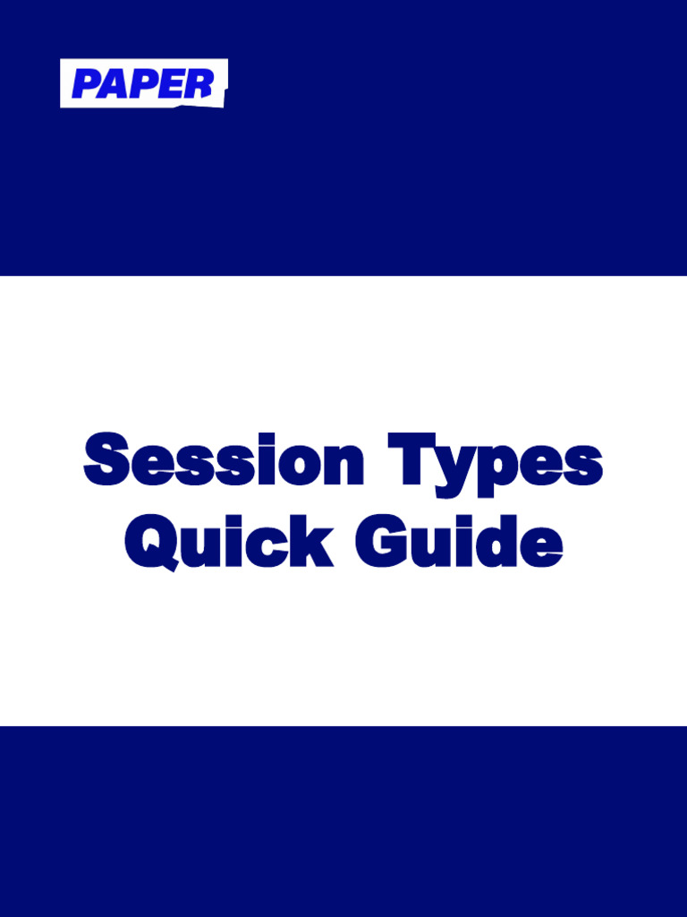 Session Types Quick Guide | PDF | Cognitive Science | Behavior Modification Session Types Quick Guide | PDF | Cognitive Science | Behavior Modification