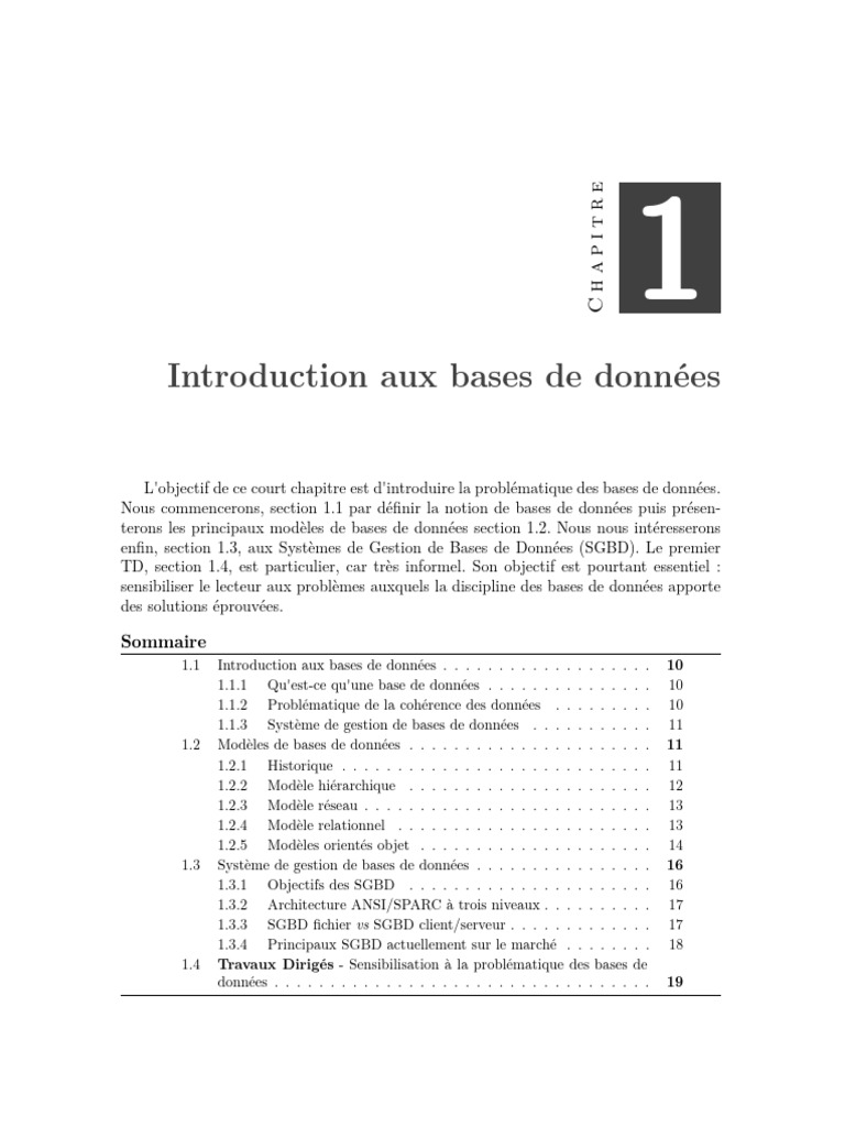 Introduction Aux Bases de Données | PDF