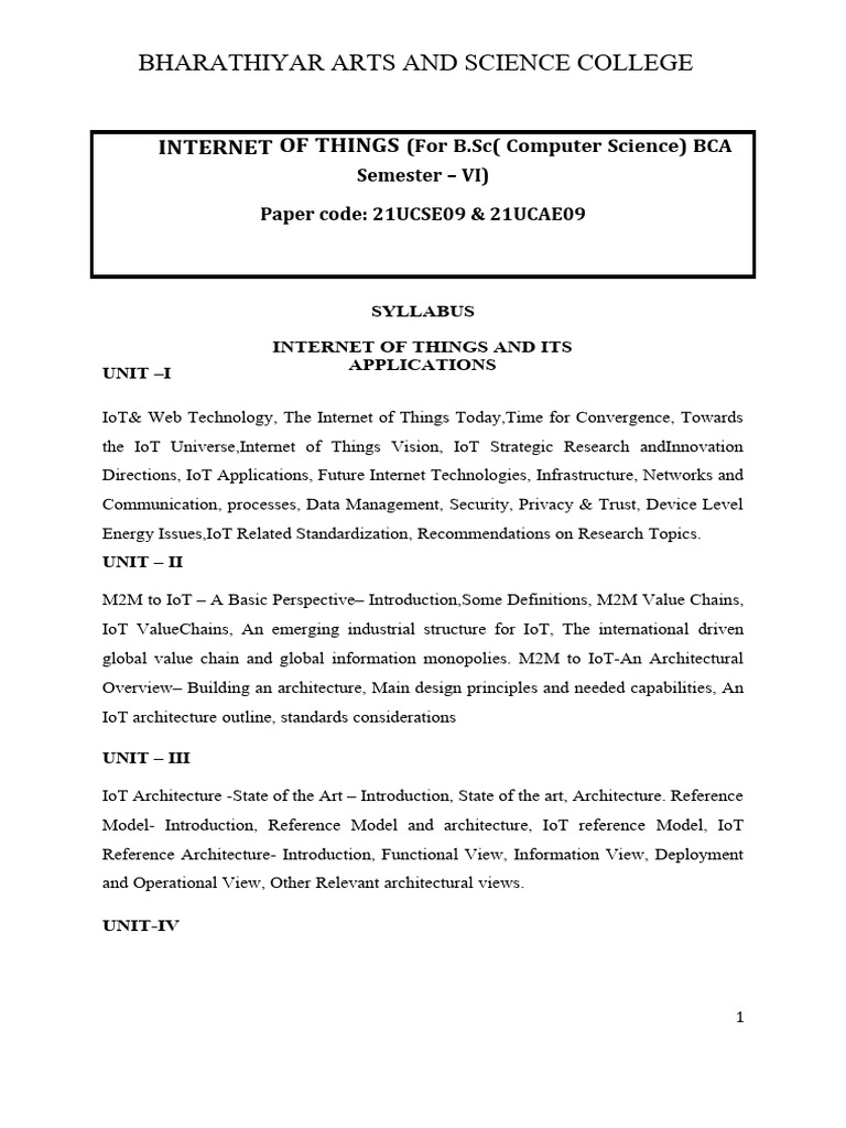 Iii Bca and CS Iot Notes 2023 PDF | PDF | Internet Of Things | Computer ...