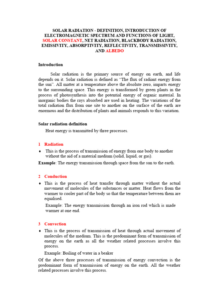 Agro Meterology L4, L5 L6 | PDF | Electromagnetic Spectrum | Electromagnetic Radiation