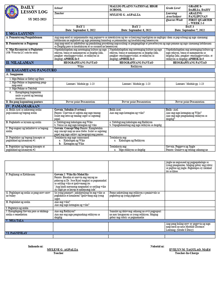 Ap 8 - Week 2 - Mga | PDF