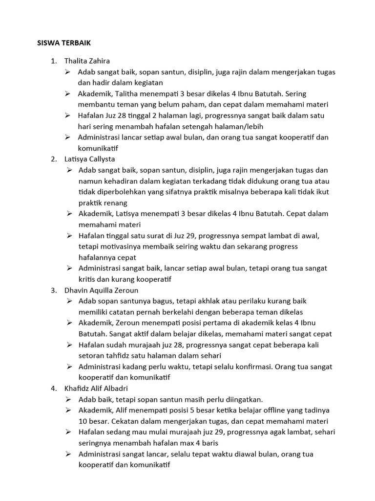 Catatan Siswa 4ib 2022 | PDF | Karier & Perkembangan | Kesehatan Holistik