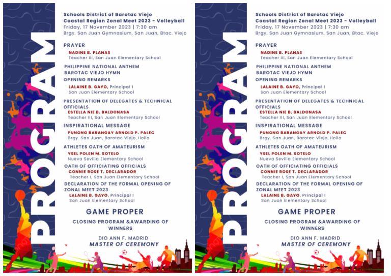 Program Zonal Meet | PDF