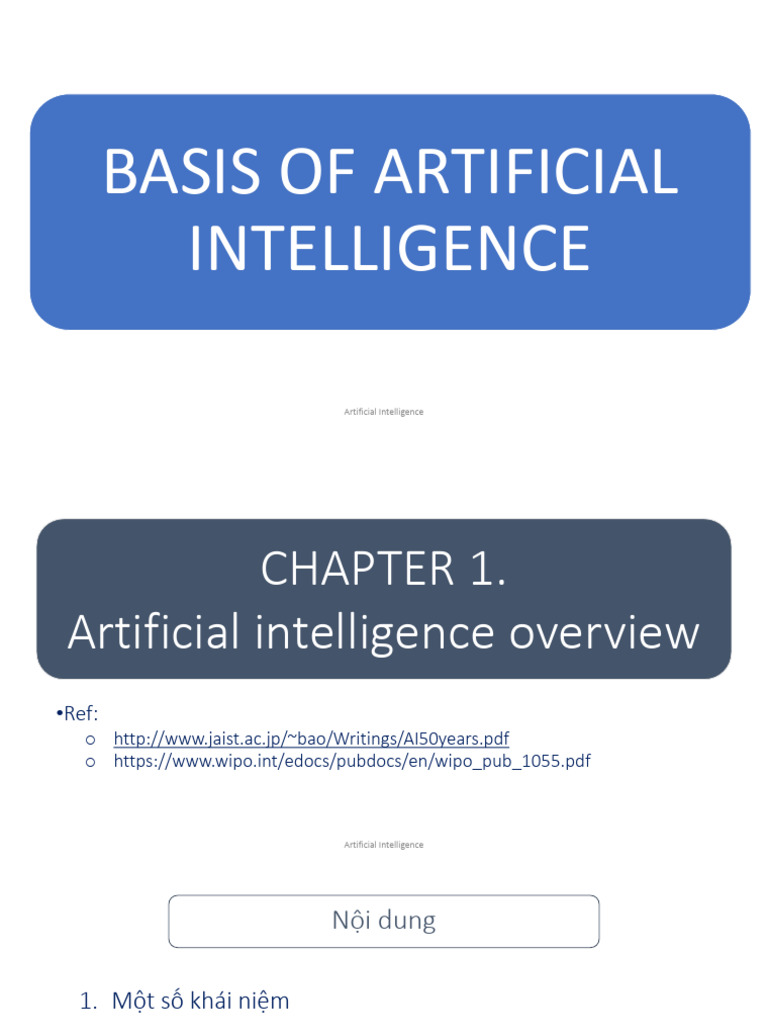 Basis of Artificial Intelligence | PDF