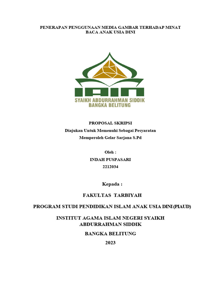 Proposal Indah Metopen | PDF | Wellness