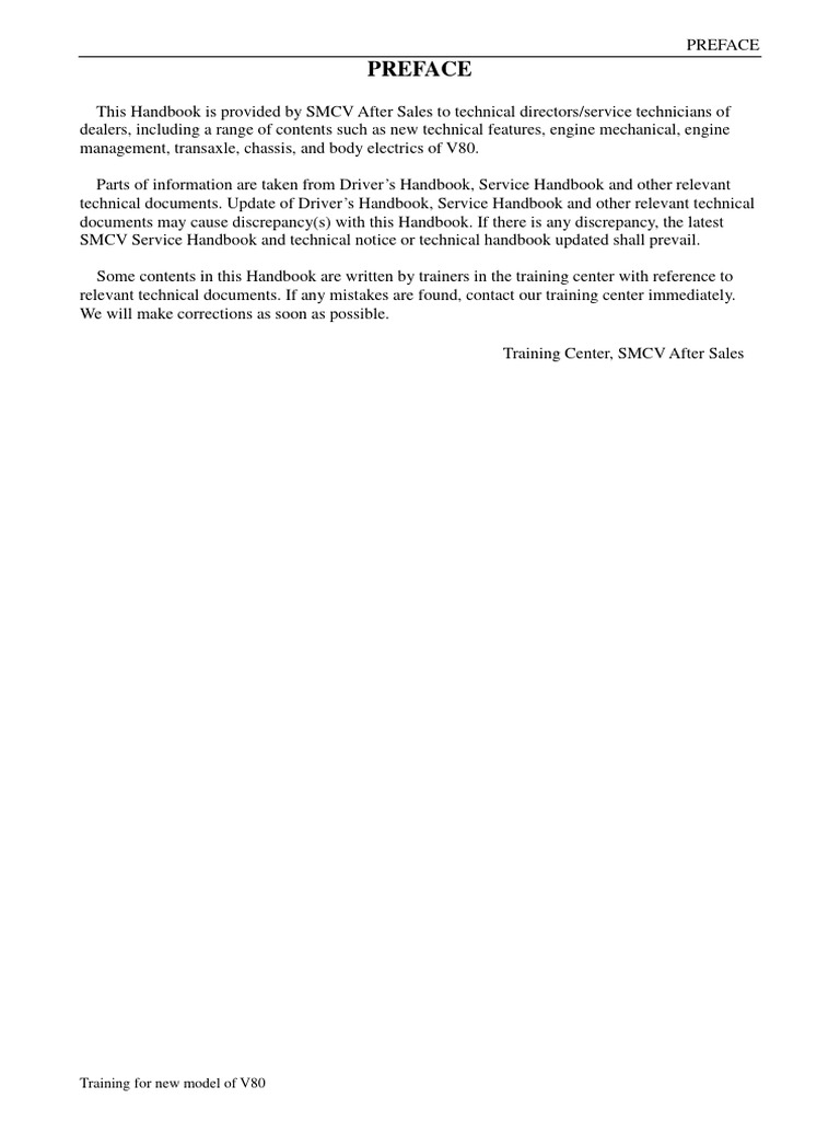 After-Technical Training Handbook-MAXUS V80 | PDF | Brake | Anti Lock Braking System