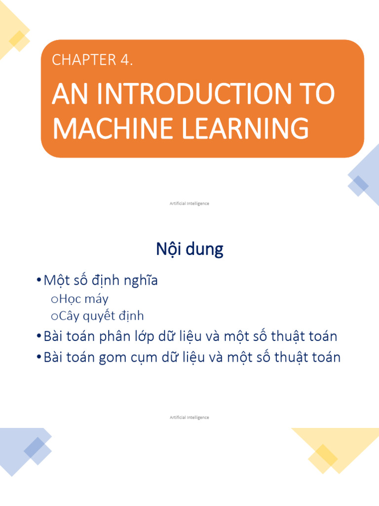 An Introduction To Machine Learning: Artificial Intelligence | PDF