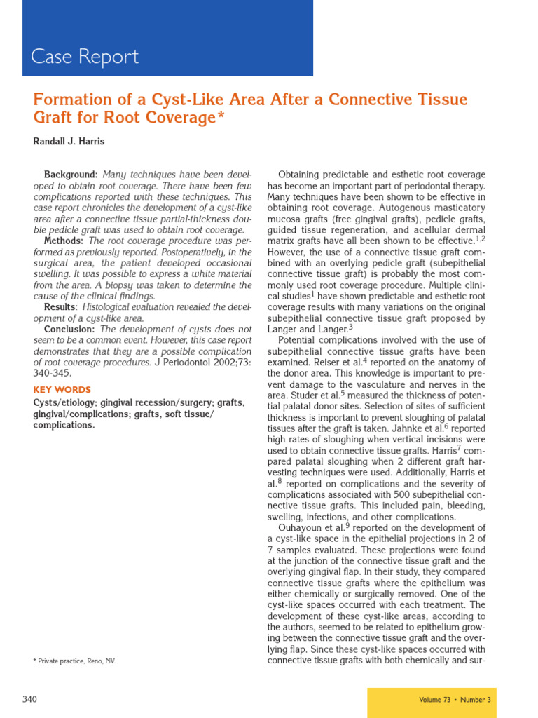 Case Report: Formation of A Cyst-Like Area After A Connective Tissue ...