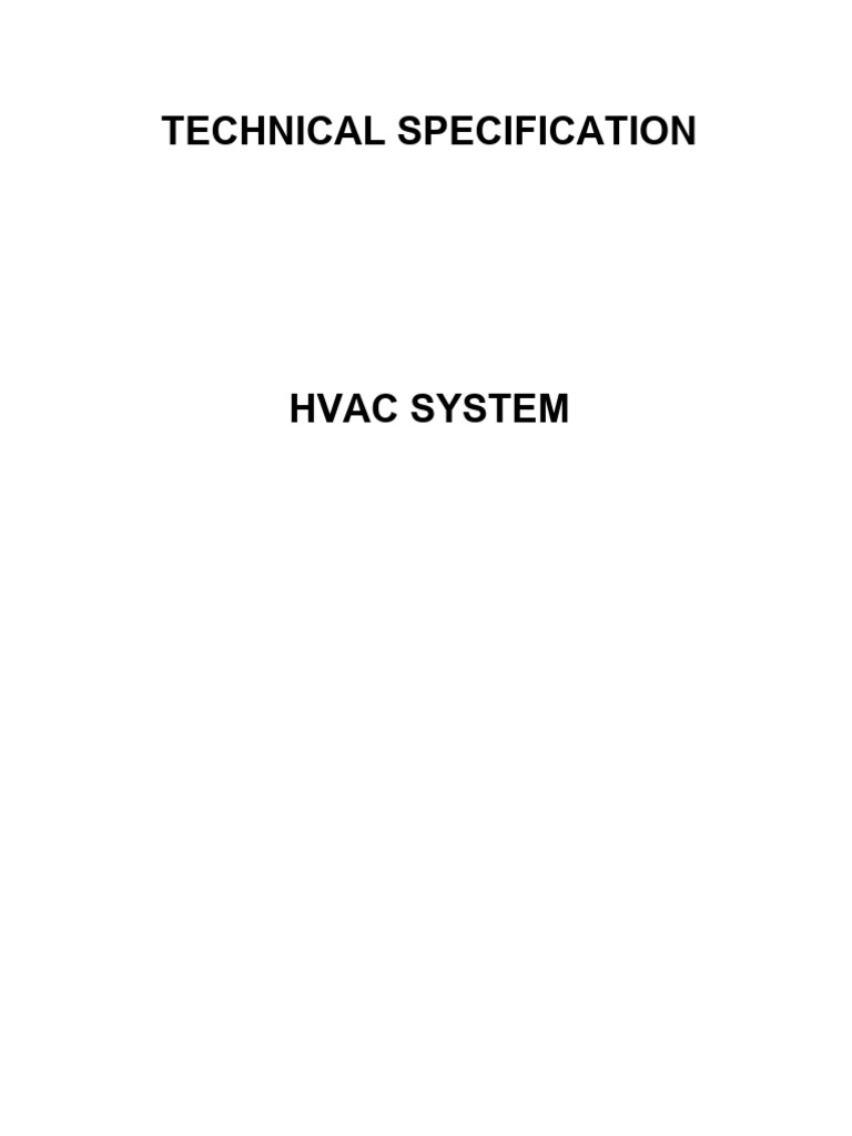 Hvac Tech Specs 2024 | PDF | Specification (Technical Standard)