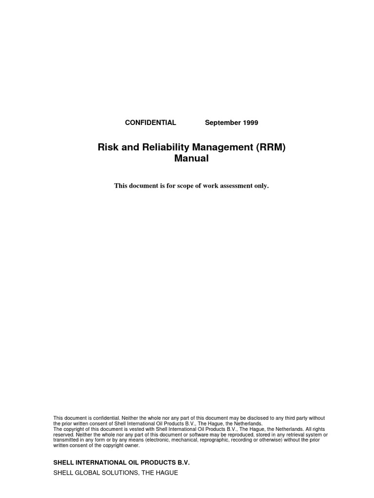 RRM Manual | PDF | Reliability Engineering | Risk