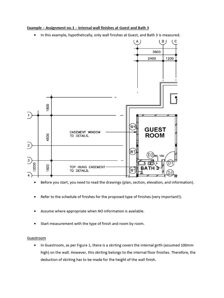 Example Assignment No.1 - Internal Wall Finishes | Download Free PDF | Wall | Structural Engineering