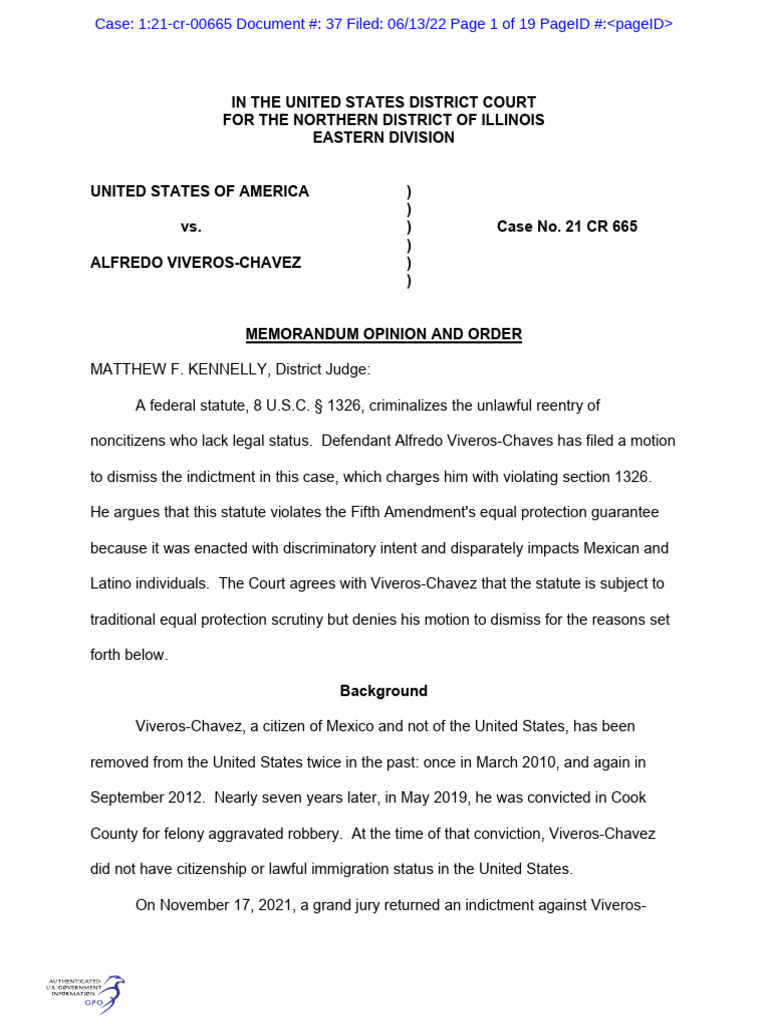 USCOURTS-ilnd-1_21-cr-00665-0 | PDF | Equal Protection Clause | Law Of ...