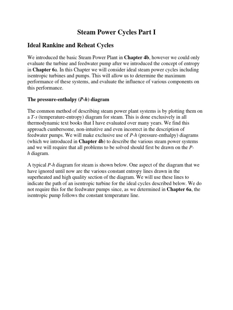 Steam Power Cycles Part 1 | PDF | Physical Quantities | Physical Sciences