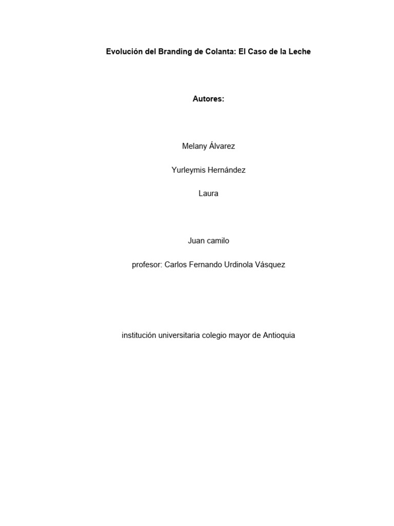 Evolución del Branding de Colanta | PDF | Marca | Leche
