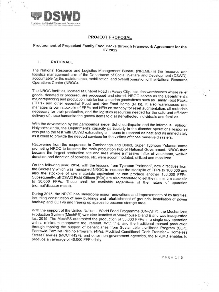 Prepacked FFPs Through Framework Agreement | PDF