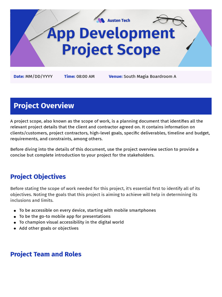 Project Scope Doc in Blue Purple Corporate Geometric Style - 20240319 - 130901 - 0000 | Download ...