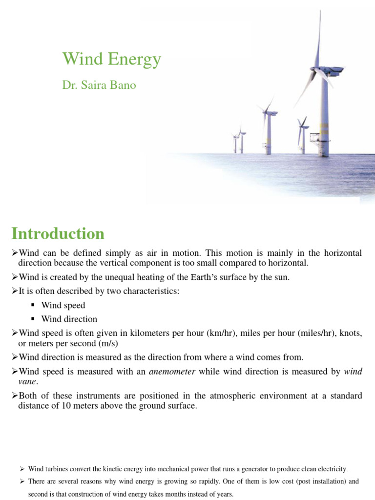 Wind Energy | PDF | Wind Turbine | Wind Power
