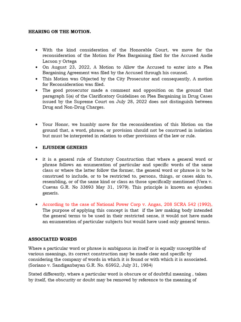 Statutory Construction | PDF | Statutory Interpretation | Plea
