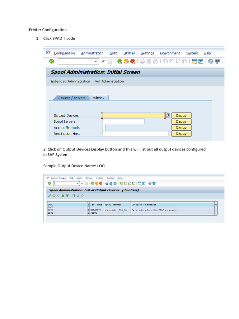 Printer Configuration | PDF