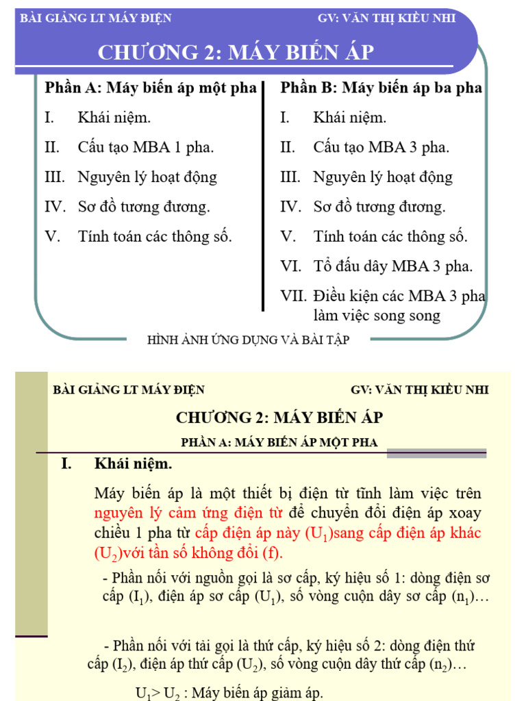 Chuong 2 - Mba 1 Pha | PDF