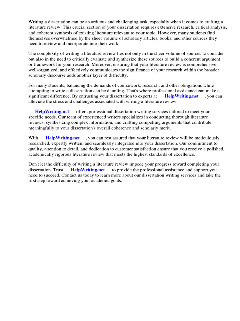How To Literature Review Dissertation | PDF | Literature Review | Thesis How To Literature Review Dissertation | PDF | Literature Review | Thesis