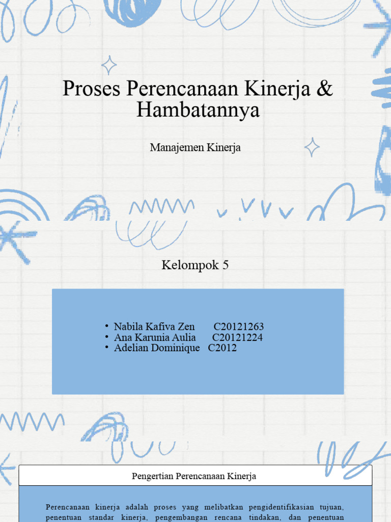 Proses Perencanaan Kinerja & Hambatannya - Kel 5 | PDF