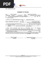 DSWD Consent to Travel for Minors | PDF