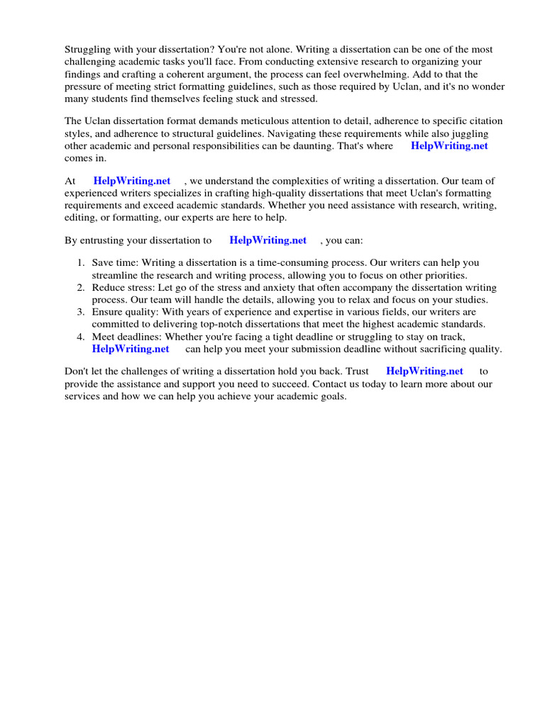 UCLan Dissertation Writing Support | PDF | Thesis | Social Media