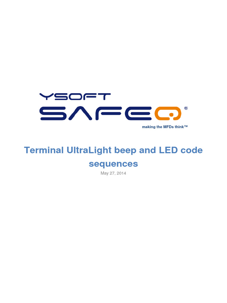 Terminal UltraLight Beep and LED Code Sequences | PDF | Personal ...