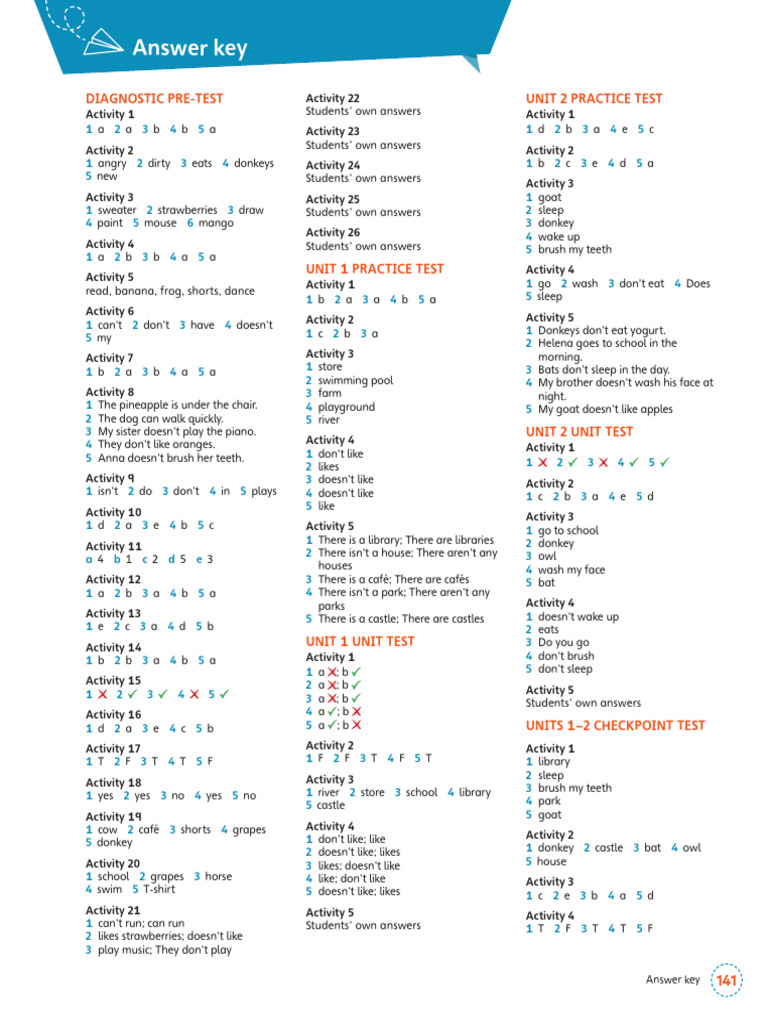 English Code AmE L2 Answer Key | PDF