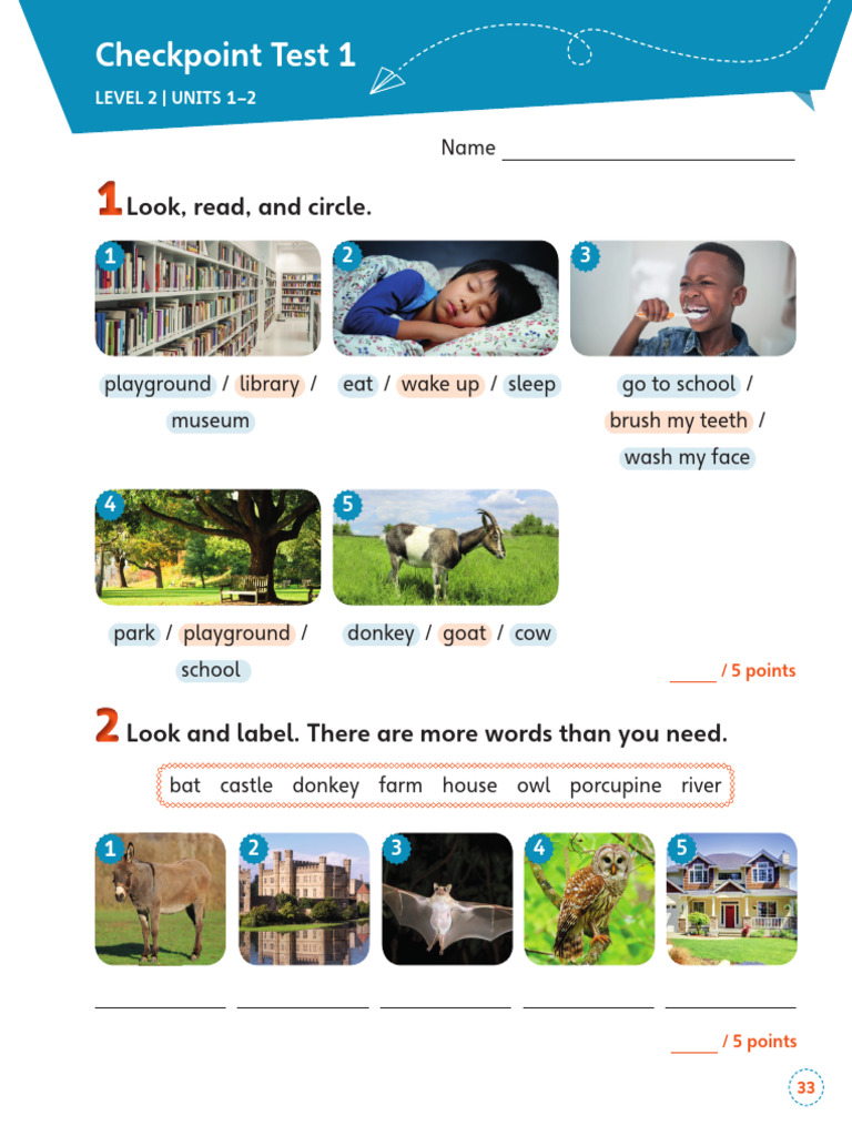 English Code AmE L2 Checkpoint Test 1 U1-2 | PDF