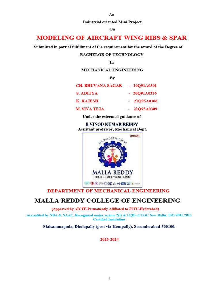 Mini PRJ Final | PDF | Wing | Lift (Force)