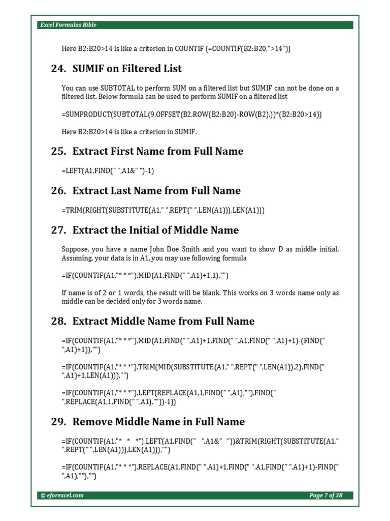 Excel Formulas - 2 | PDF | Filename | Computer Programming